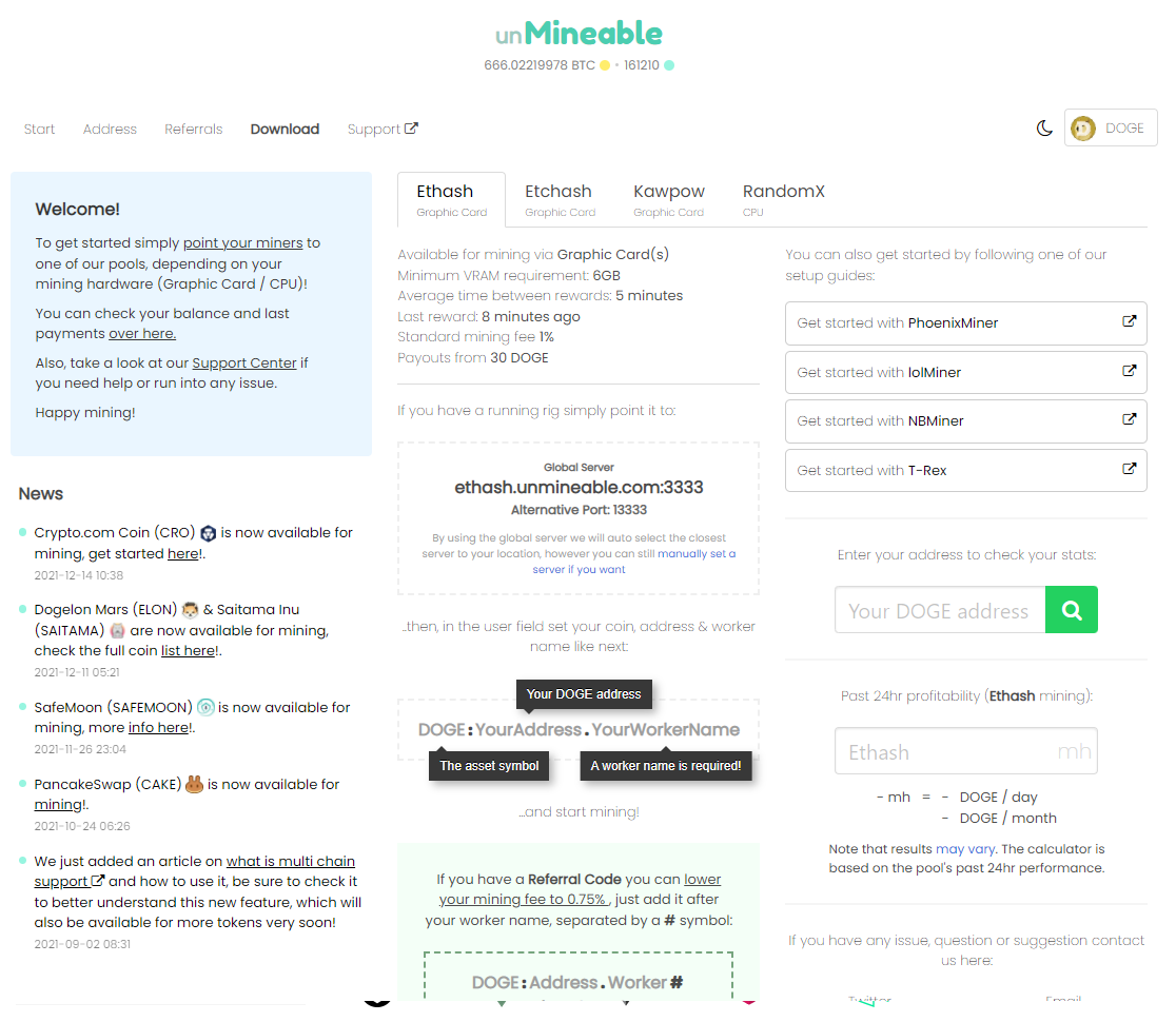 unMineable을 이용한 DOGE 도지코인 채굴 d6tu-vdqb | Blues Coder