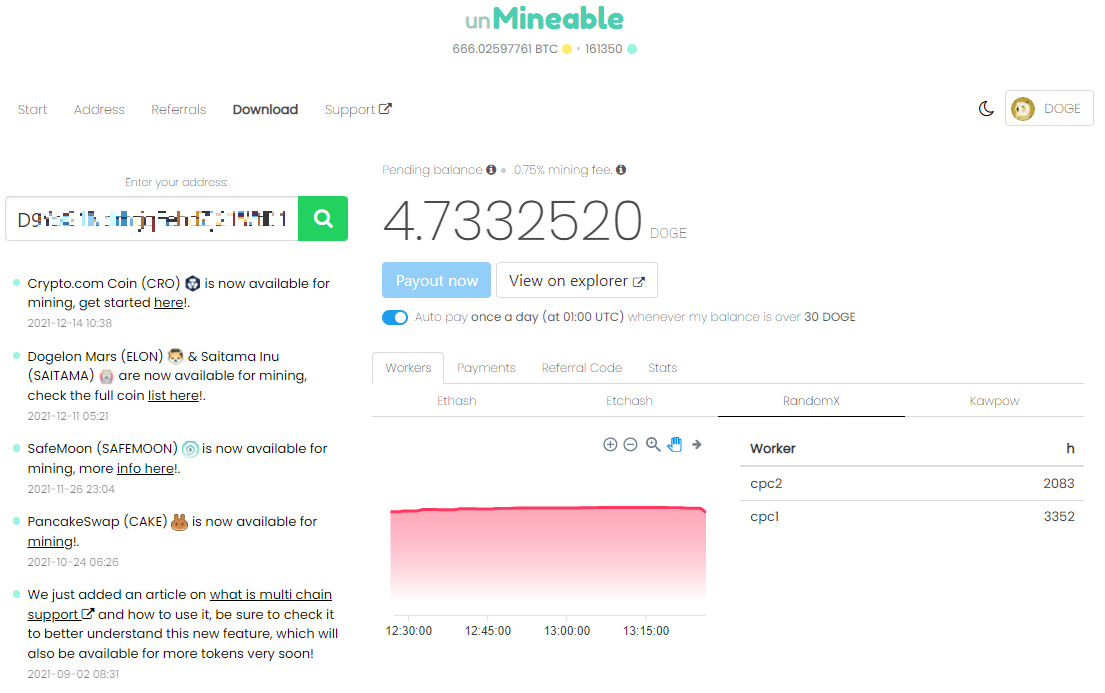 unMineable을 이용한 DOGE 도지코인 채굴 d6tu-vdqb | Blues Coder
